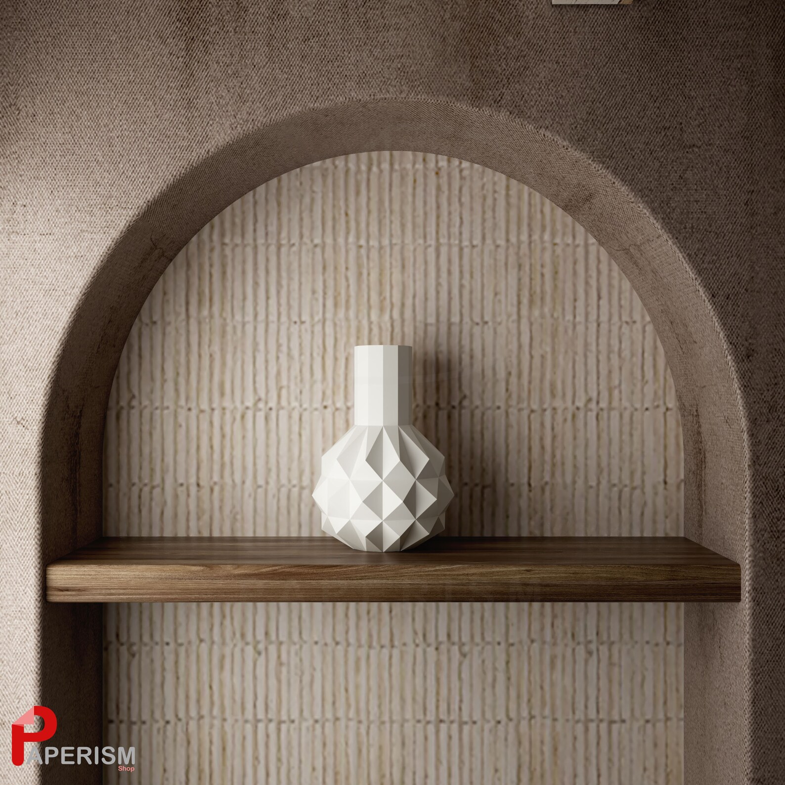 3 Origami Paper Vase Centerpieces, DIY Vase 3D Papercrafts, Vases for ...