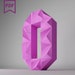 O Low Poly Papercraft, Letter, Alphabet O 3D, 3D Lyric, Gift ...