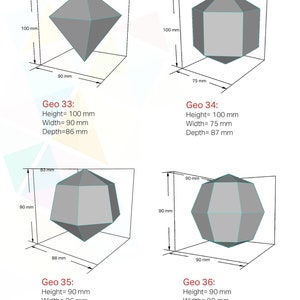 Nets of 3d Platonic Solid Set 6, DIY Polyhedron Models, Build 3d Shape ...