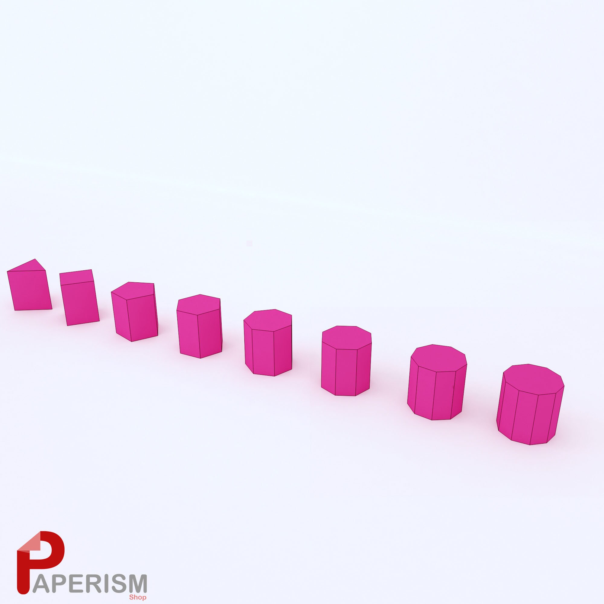 Volume of Prism Nets, 3d Platonic Solid Set 2, DIY Polyhedron Models ...