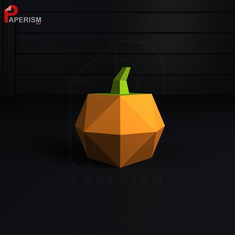 2 Pumpkin Lantern Papercraft, Pdf Printable Template, Fall Pumpkin ...