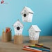 3D Bird House Coloring Papercraft, PRINTABLE Spring Crafts for Kids ...