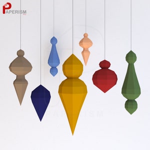 5 Hajj & Eid Hanging Decoration, Ceiling EID Decor, Papercraft Pdf ...