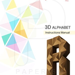 R Low Poly Papercraft, Letter, Alphabet R 3D, 3D Lyric, Gift ...