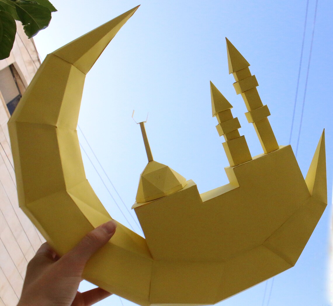 3d Ramadan Moon Papercraft Decoration Hanging Ramadan Moon - Etsy