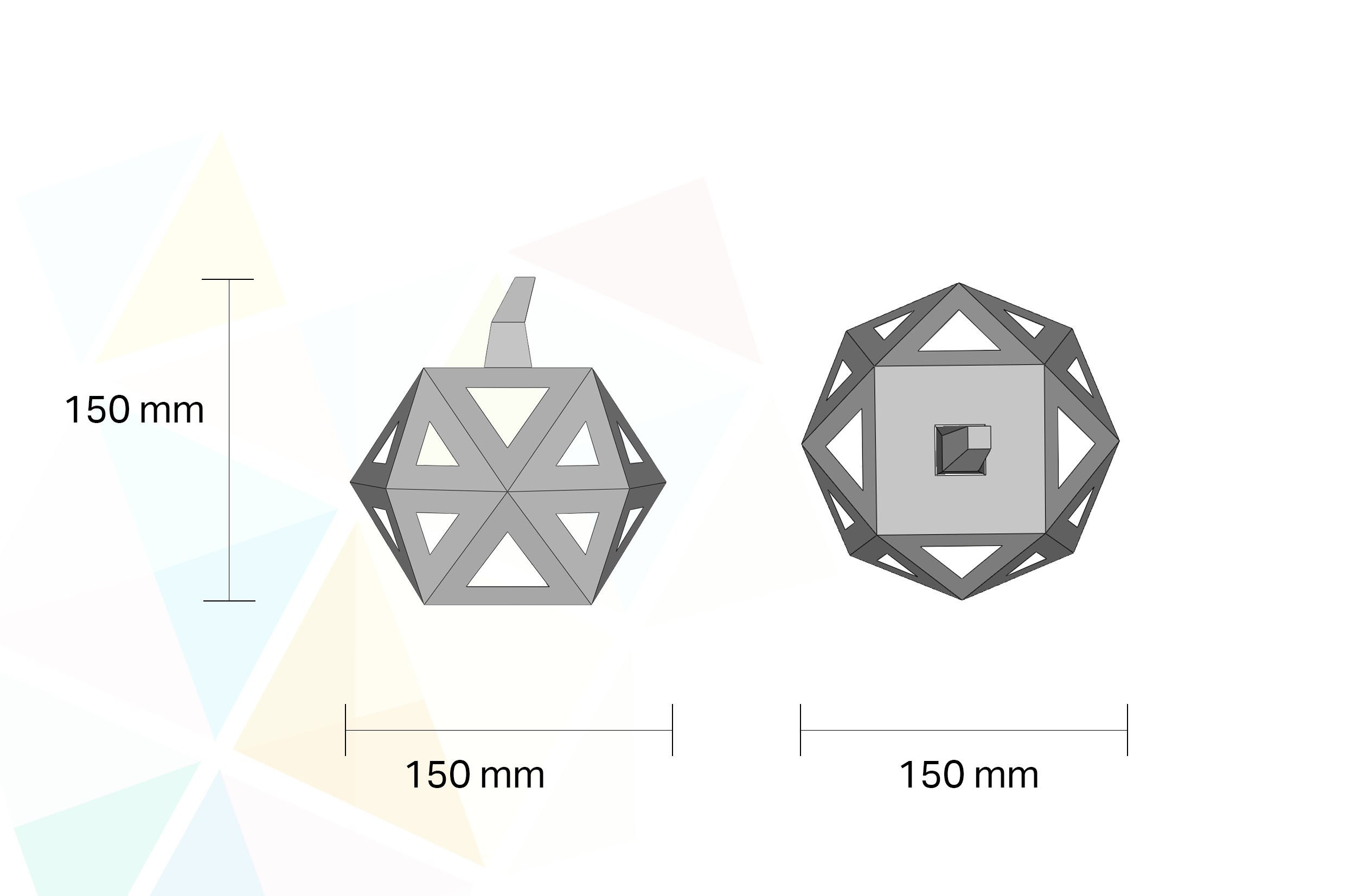 2 Pumpkin Lantern Papercraft, Pdf Printable Template, Fall Pumpkin ...