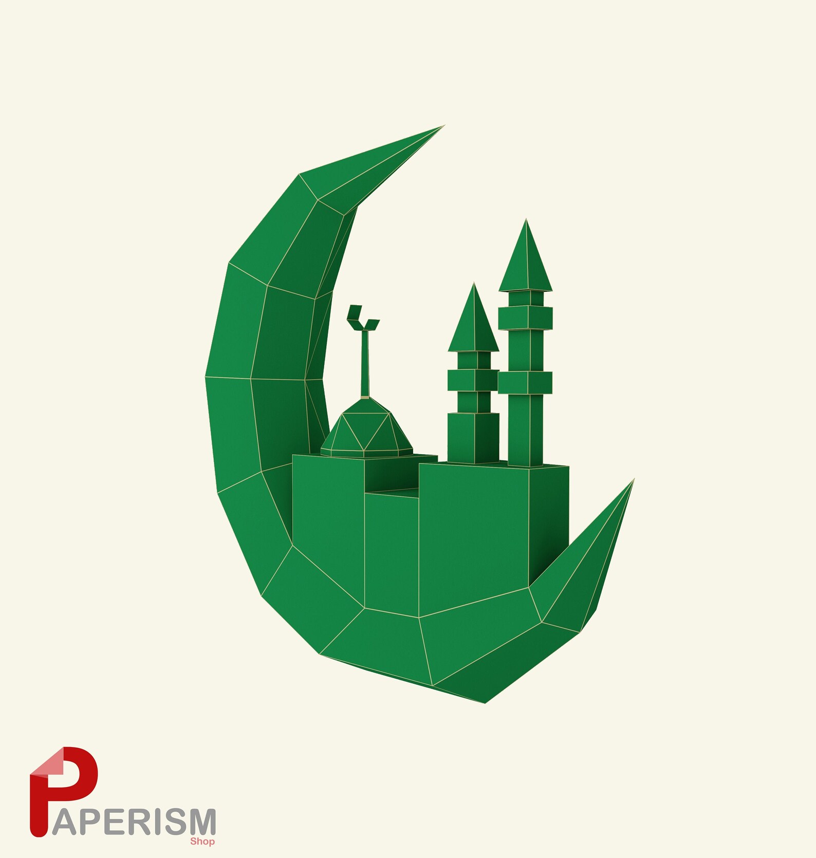 3d Ramadan Moon Papercraft Decoration Hanging Ramadan Moon - Etsy