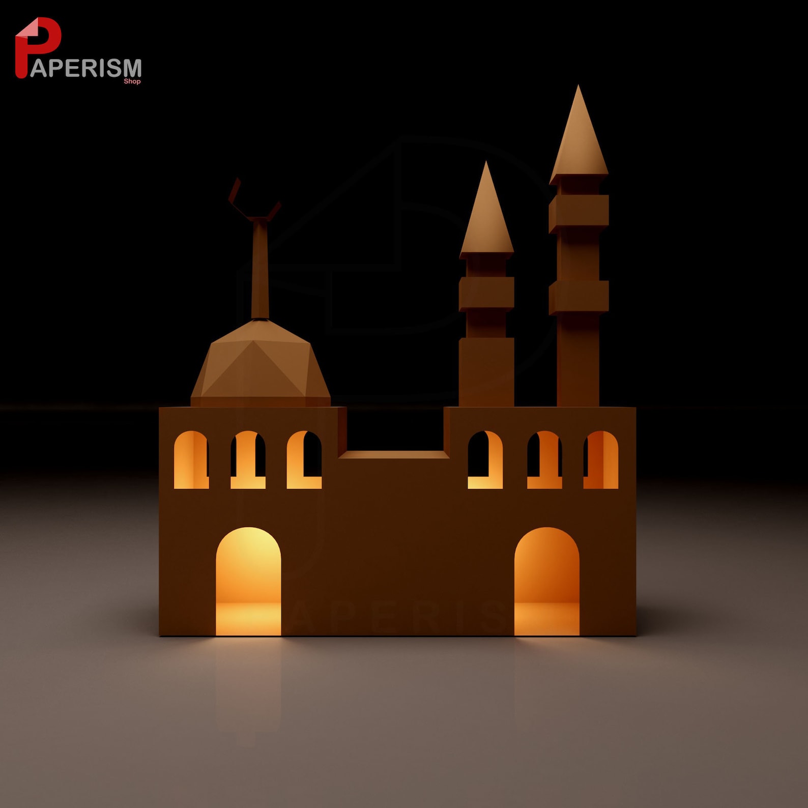 3D Mosque Model PRINTABLE Ramadan Decor Islamic Papercraft | Etsy