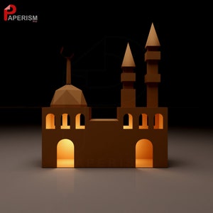 3D Mosque Model PRINTABLE Ramadan Decor Islamic Papercraft | Etsy
