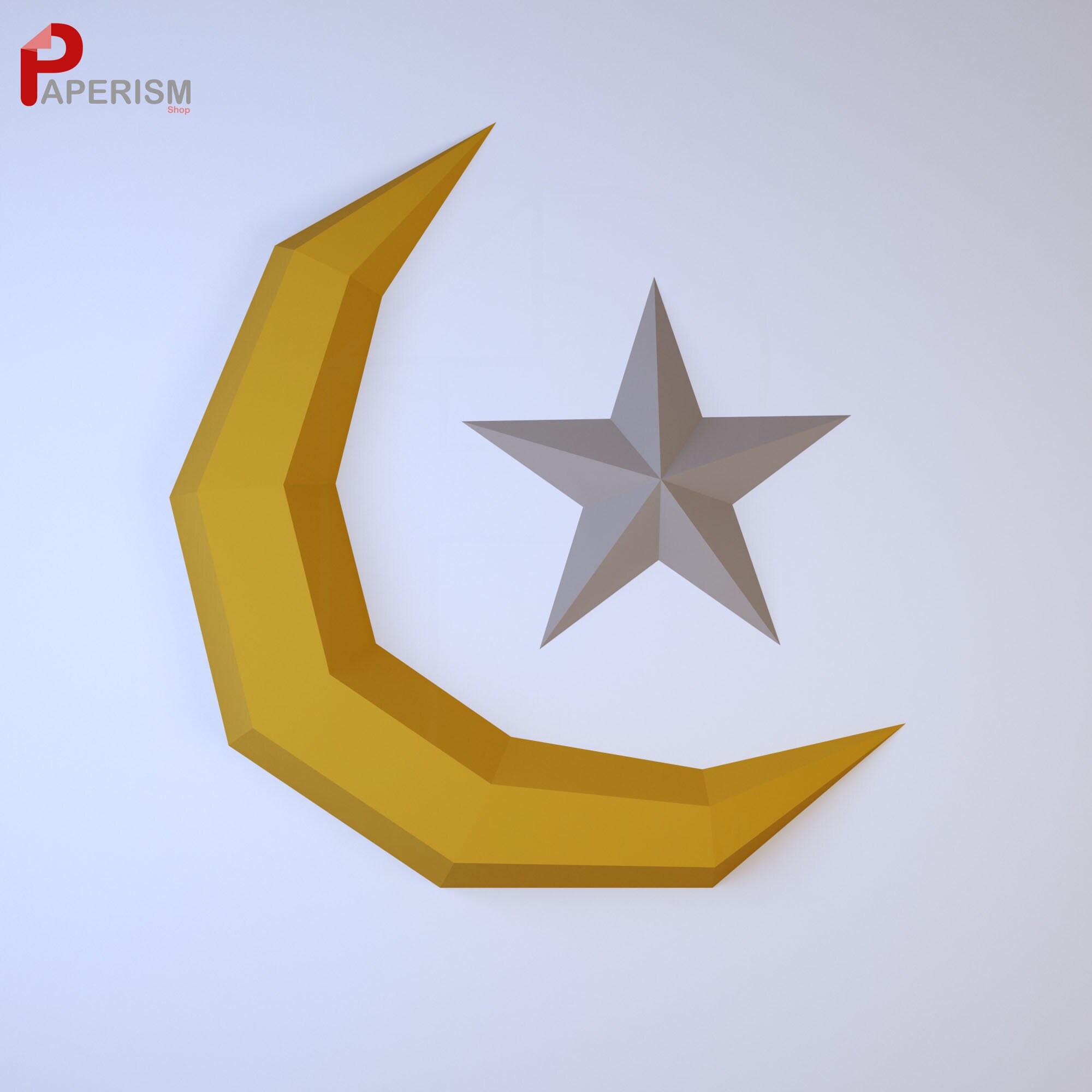 Crescent and Star DIY Ramadan , Moon Papercraft, SVG Eid Decor, Ramadan ...