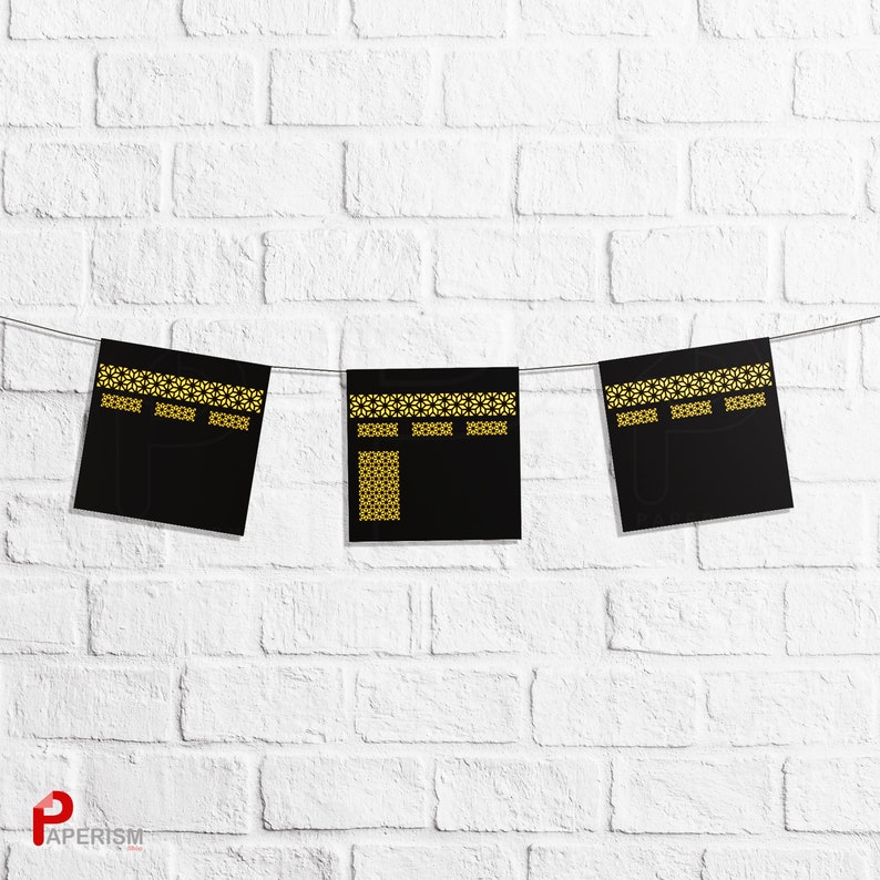 Hajj Mubarak Banner Decor, PRINTABLE Kaaba Banner Decor, Paper Mecca ...
