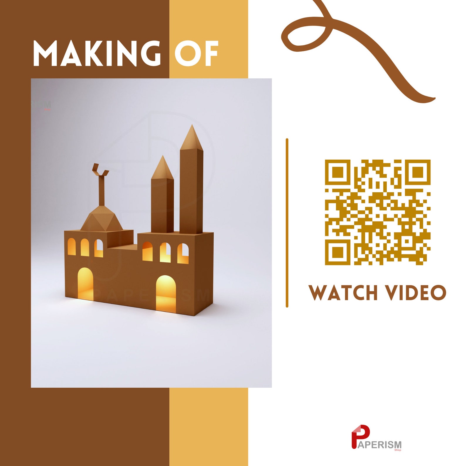 3D Mosque Model, PRINTABLE Ramadan Decor, Ramadan Papercraft Lantern ...