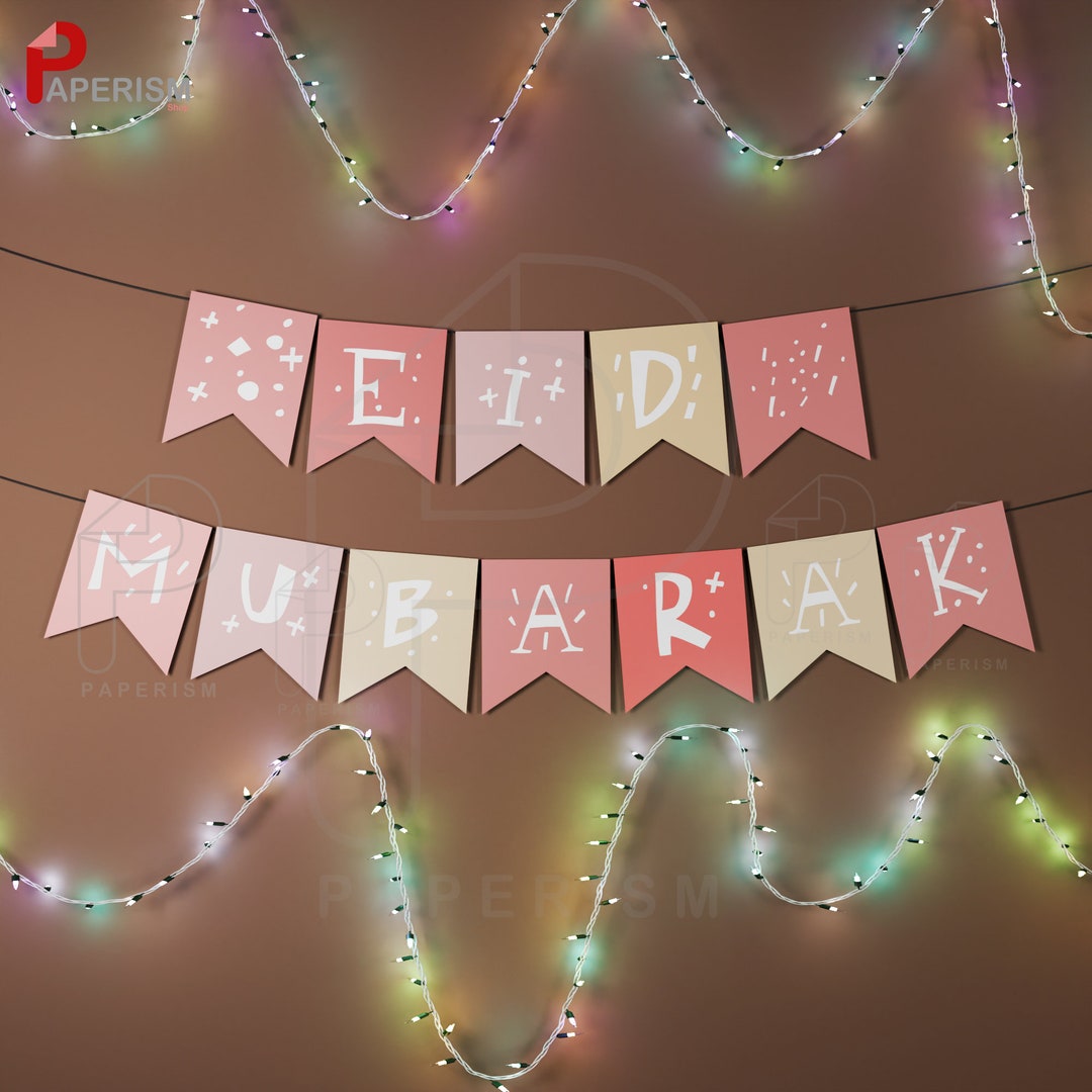 Eid Mubarak Banner Pdf, PRINTABLE Eid & Hajj Crafts, Paper Hajj ...