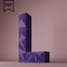 L Low Poly Papercraft, Letter, Alphabet L 3D, 3D Lyric, Papercraft ...