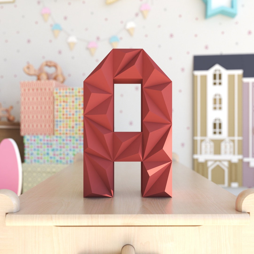 A Letter DIY Papercraft, 3d Paper Alphabet, Classroom Alphabet Decor ...
