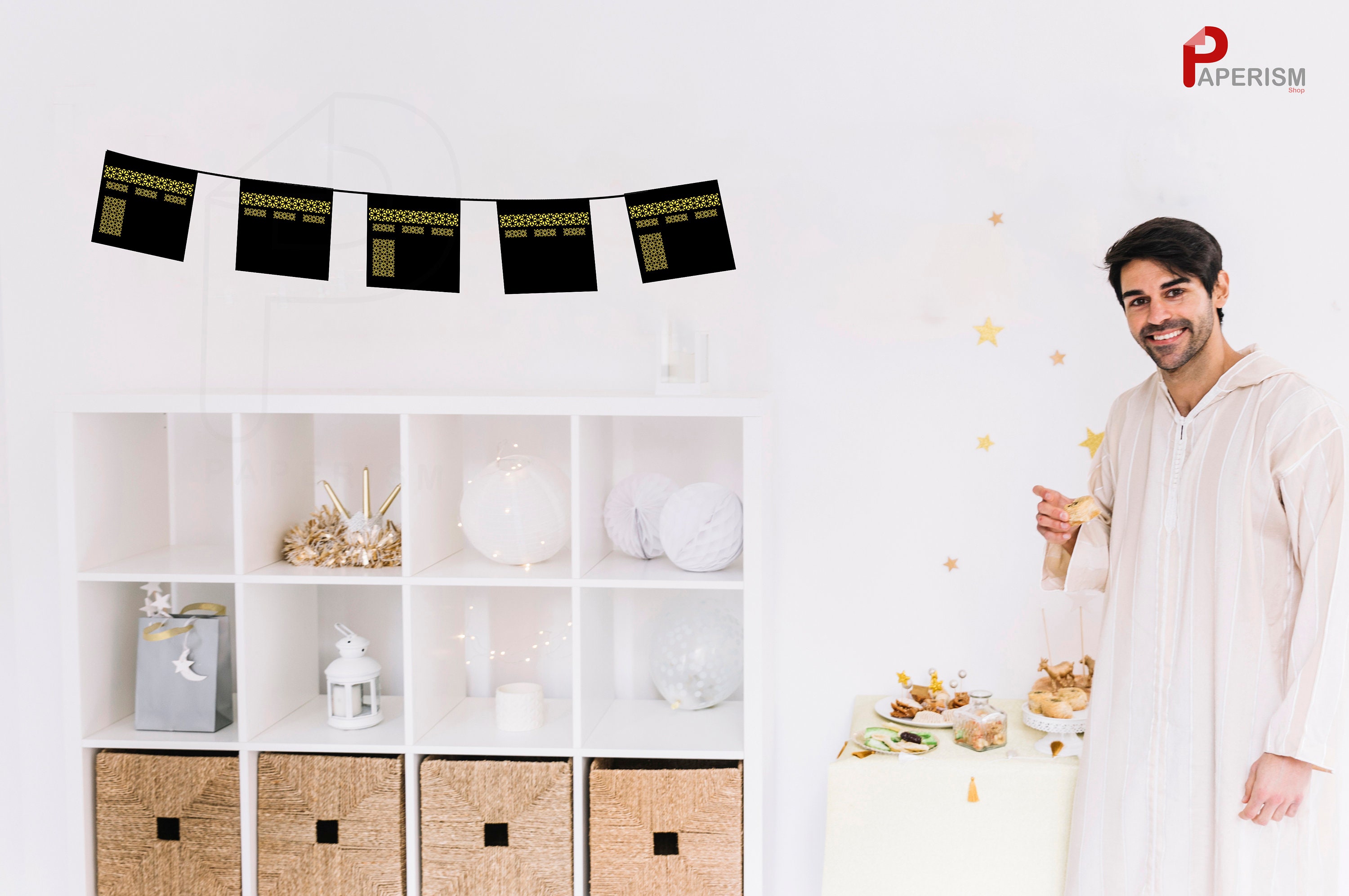 Hajj Mubarak Banner Decor, PRINTABLE Kaaba Banner Decor, Paper Mecca ...