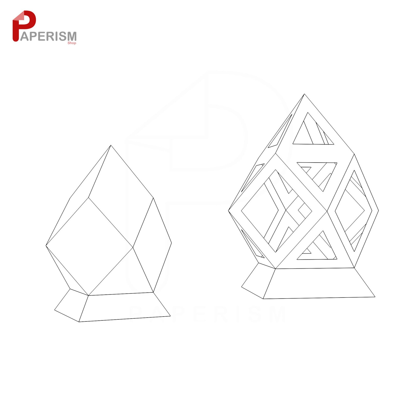 Fall Paper Lantern Geometric Papercraft Lantern 3d Hanging - Etsy