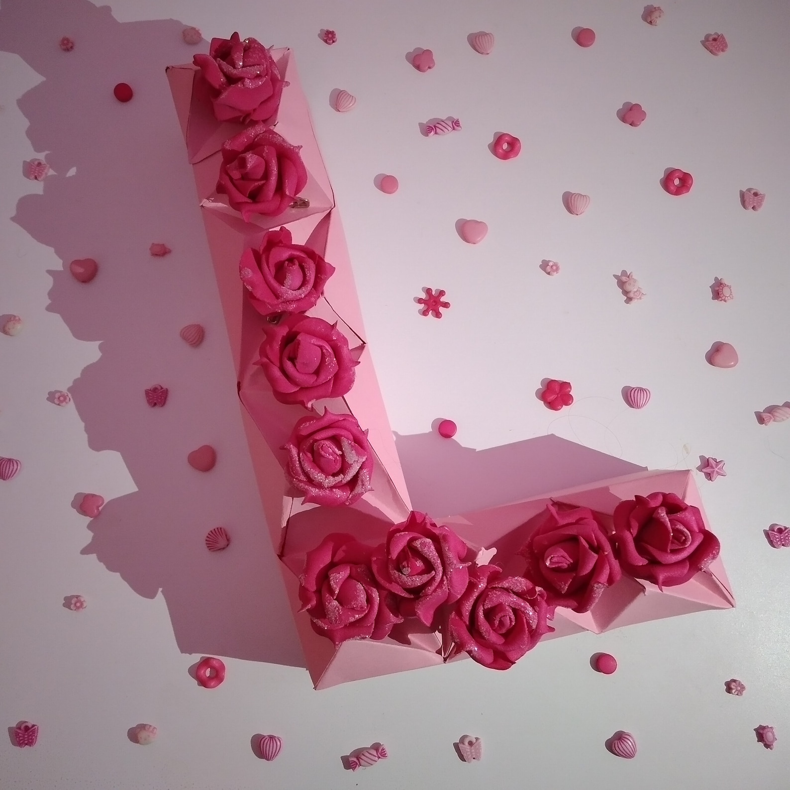 L Low Poly Papercraft, Letter, Alphabet L 3D, 3D Lyric, Papercraft ...