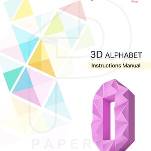 O Low Poly Papercraft, Letter, Alphabet O 3D, 3D Lyric, Gift ...