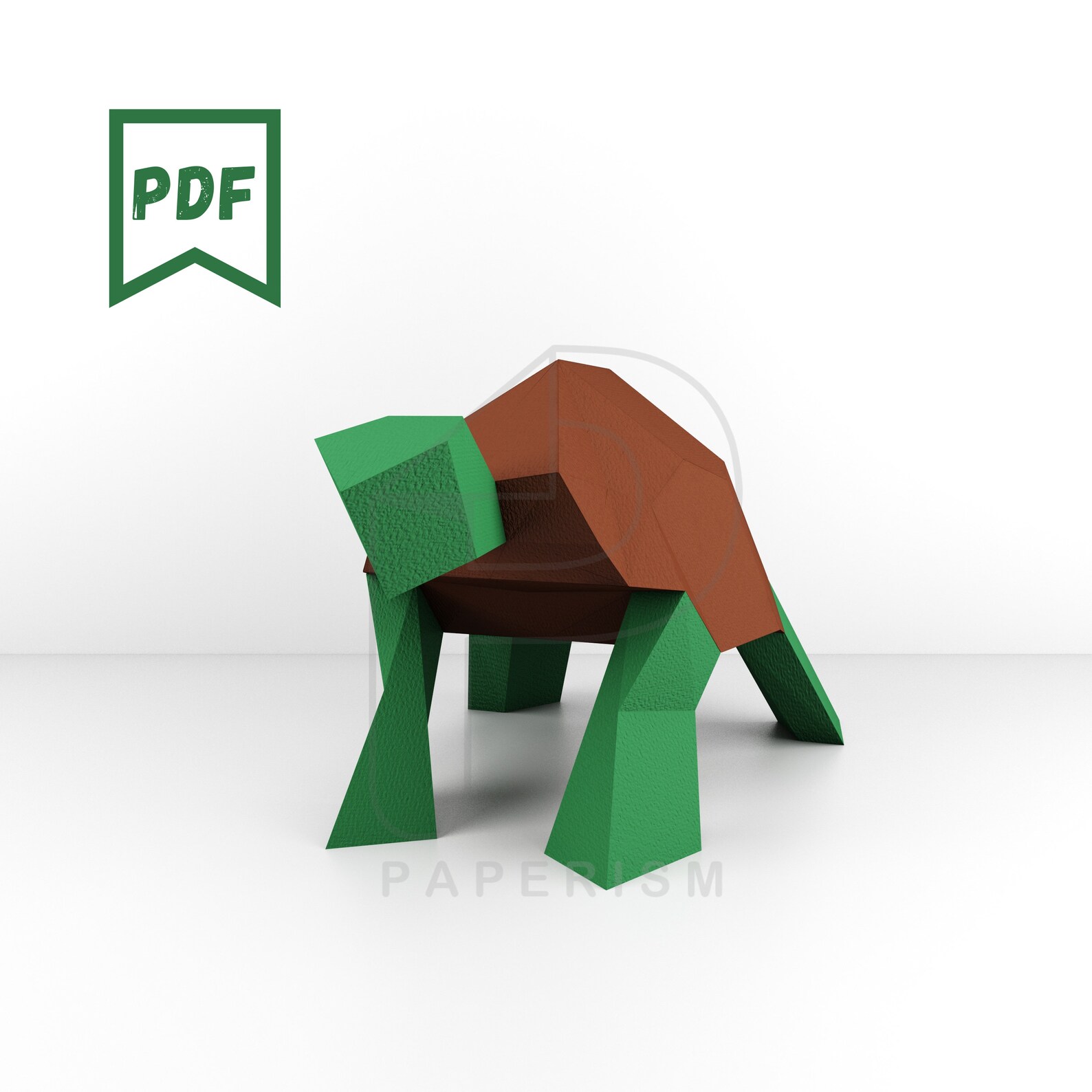 Turtle 3d Papercraft Low Poly, Abstract Turtle Model, Origami Turtle ...