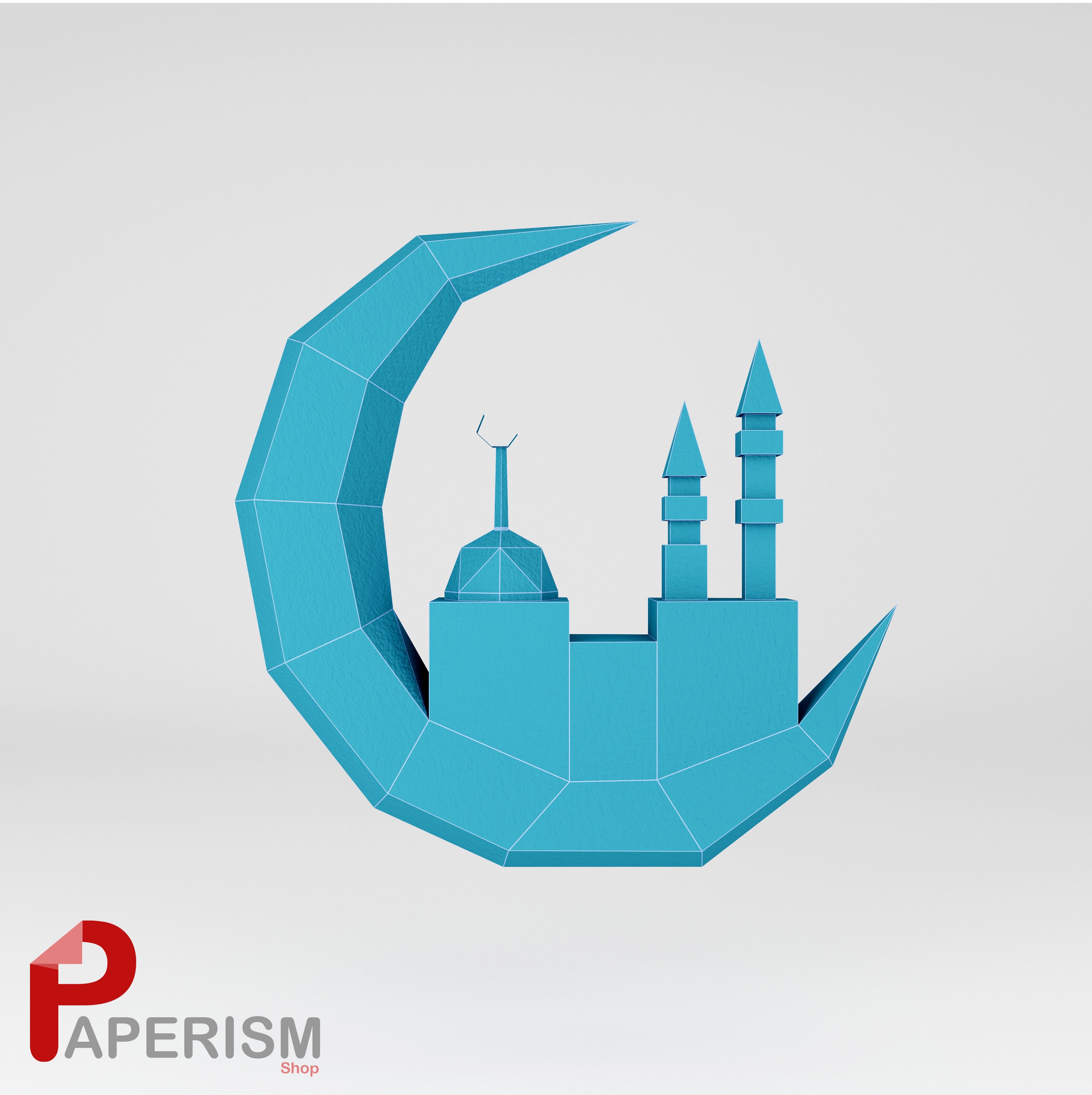 3d Ramadan Moon Papercraft Decoration Hanging Ramadan Moon - Etsy