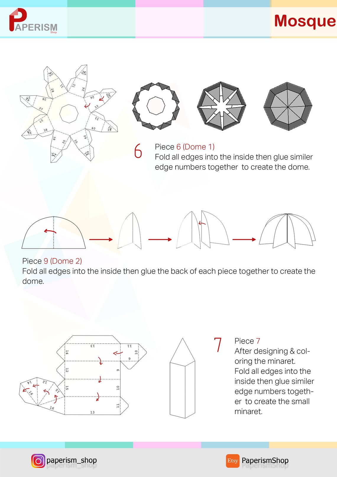 Design Your Mosque, Mosque Craft for Kids, PRINTABLE Ramadan Crafts ...