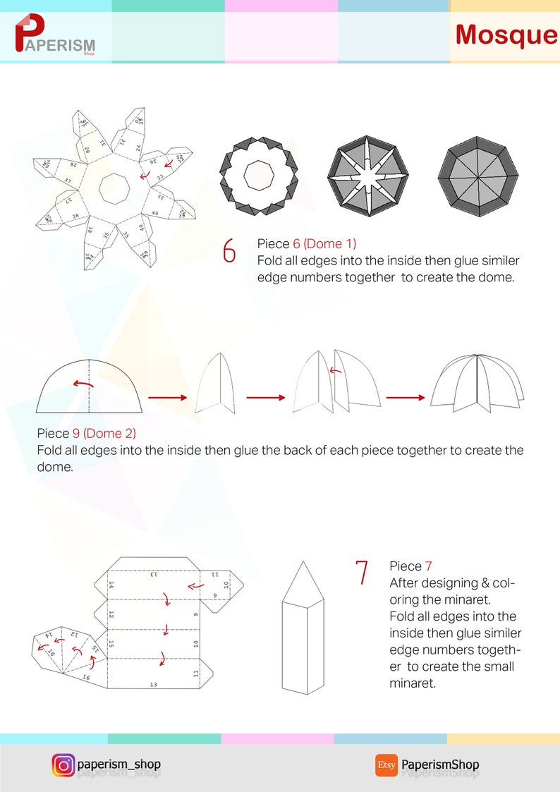 Design Your Mosque, Mosque Craft for Kids, PRINTABLE Ramadan Crafts ...