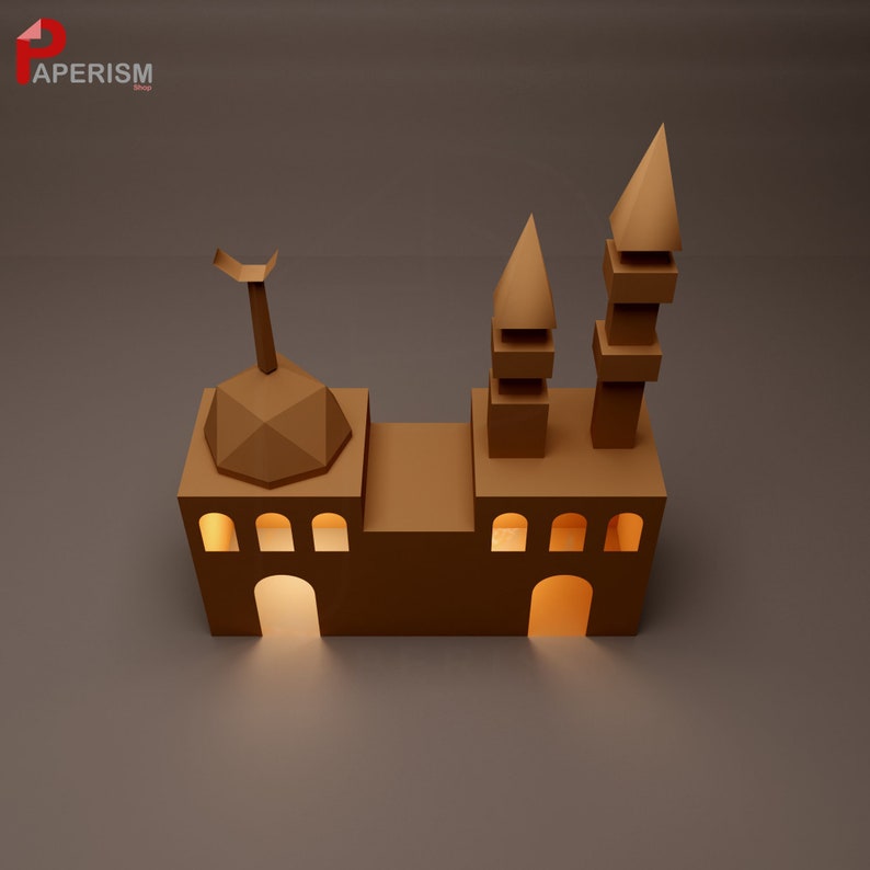 3D Mosque Model PRINTABLE Ramadan Decor Islamic Papercraft | Etsy