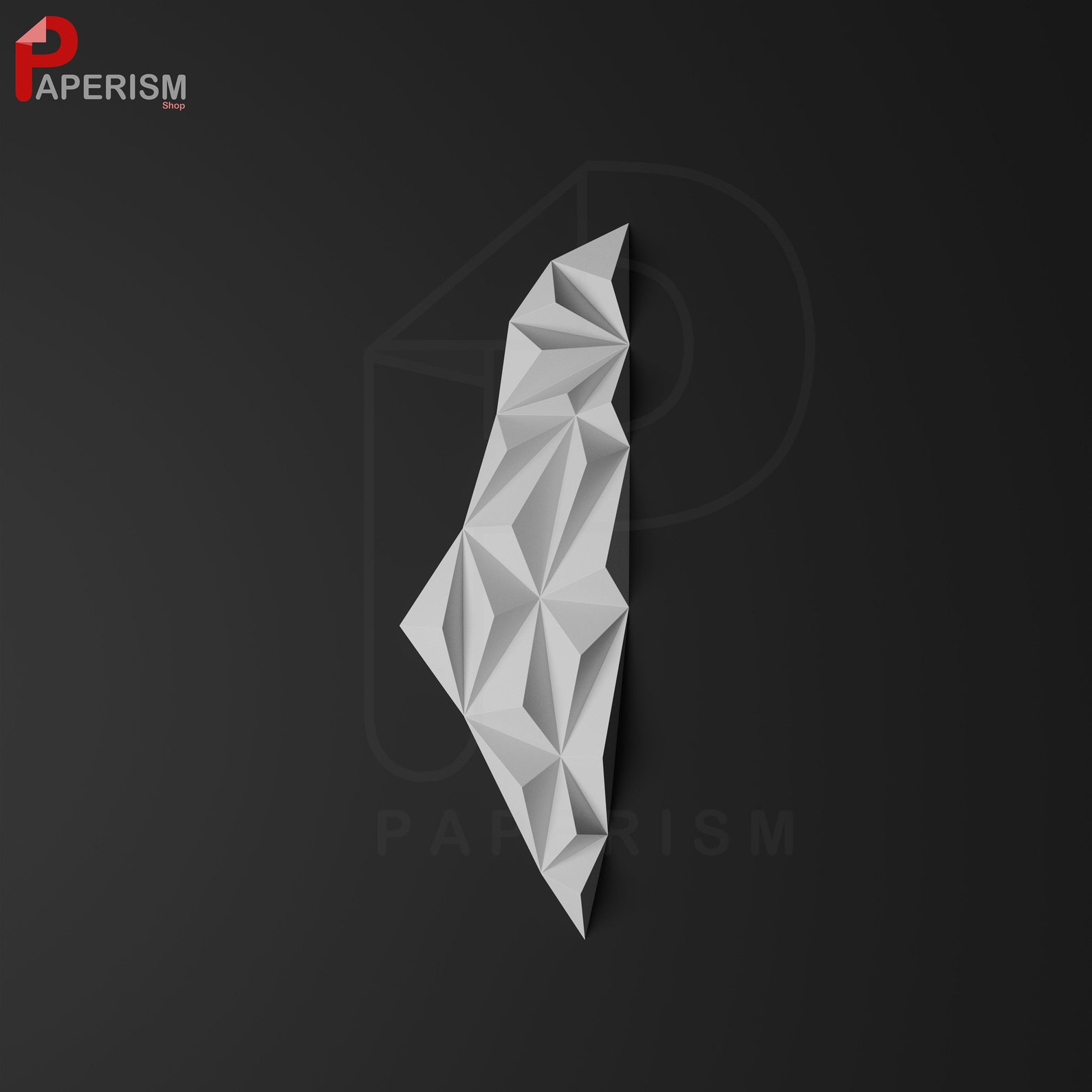 3d Palestinian Map With Flag Colors Papercrafts Palestine SVG - Etsy