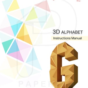G Low Poly Papercraft, Letter, Alphabet G 3D, 3D Lyric, Papercraft ...