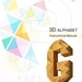 G Low Poly Papercraft, Letter, Alphabet G 3D, 3D Lyric, Papercraft ...