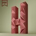 H Low Poly Papercraft, Letter, Alphabet H 3D, 3D Lyric, Papercraft ...