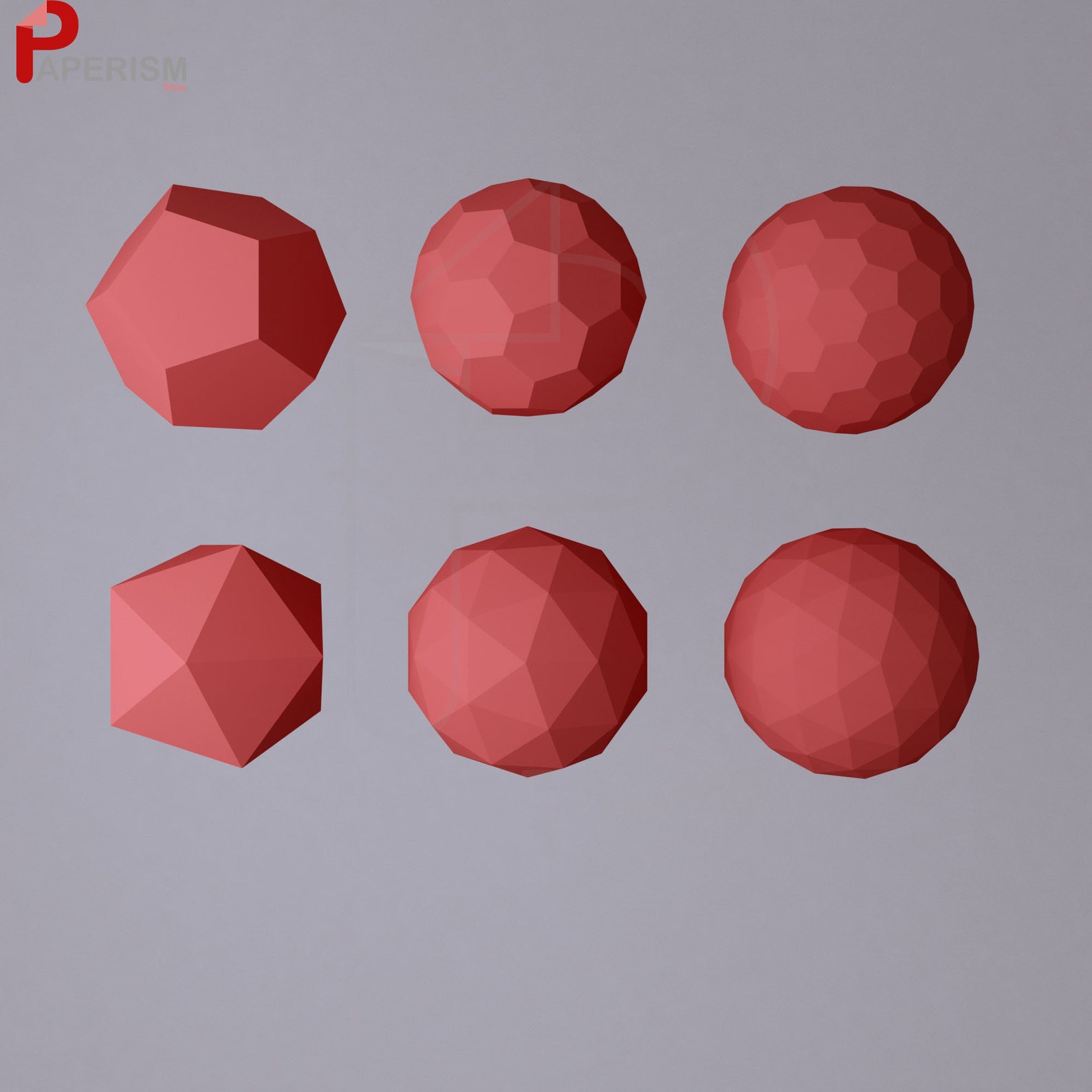 Polygons & Polyhedrons Foldable 3d Nets, 3d Platonic Solid Set 3, DIY ...