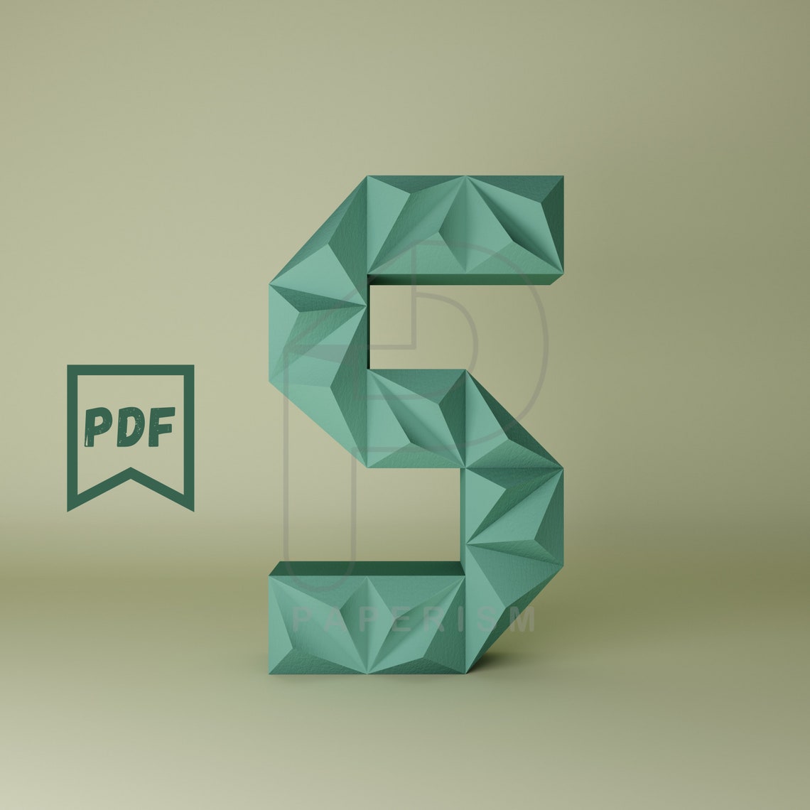 S Low Poly Papercraft Letter Alphabet S 3D 3D Lyric Gift - Etsy