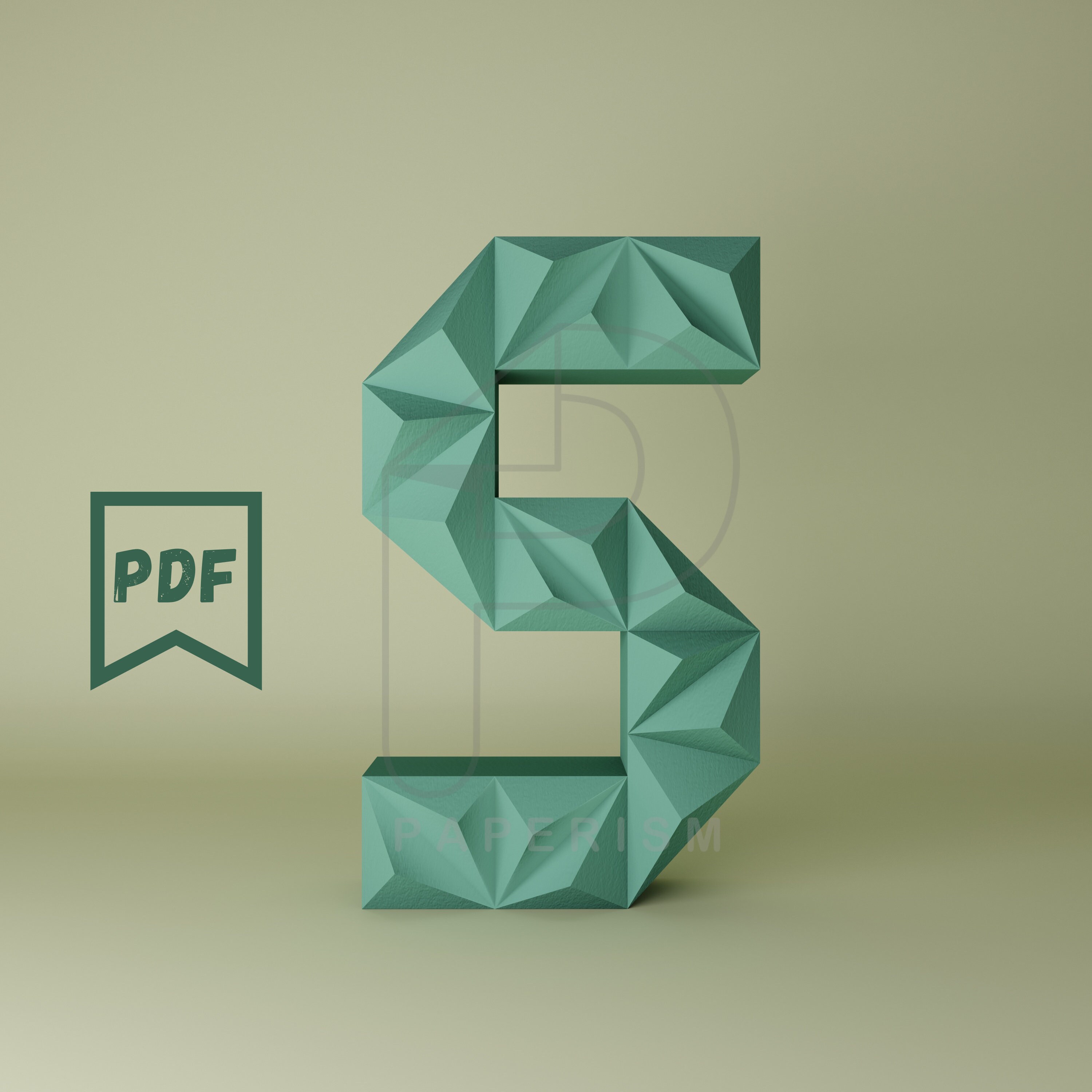 S Low Poly Papercraft, Letter, Alphabet S 3D, 3D Lyric, Gift ...