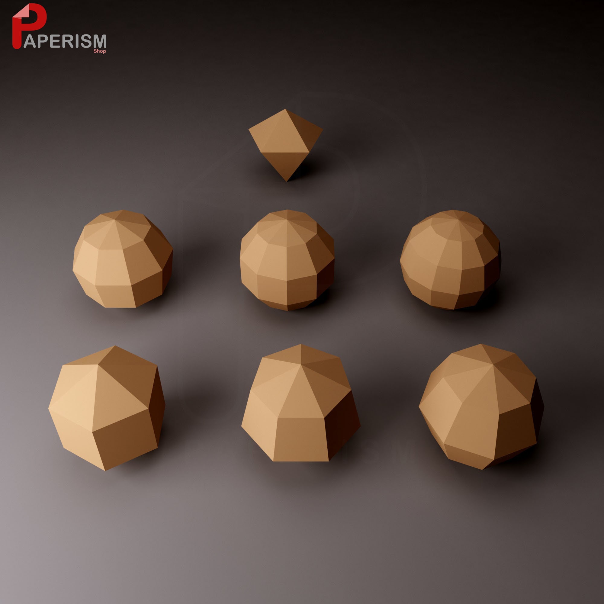 Nets of 3d Platonic Solid Set 6, DIY Polyhedron Models, Build 3d Shape ...