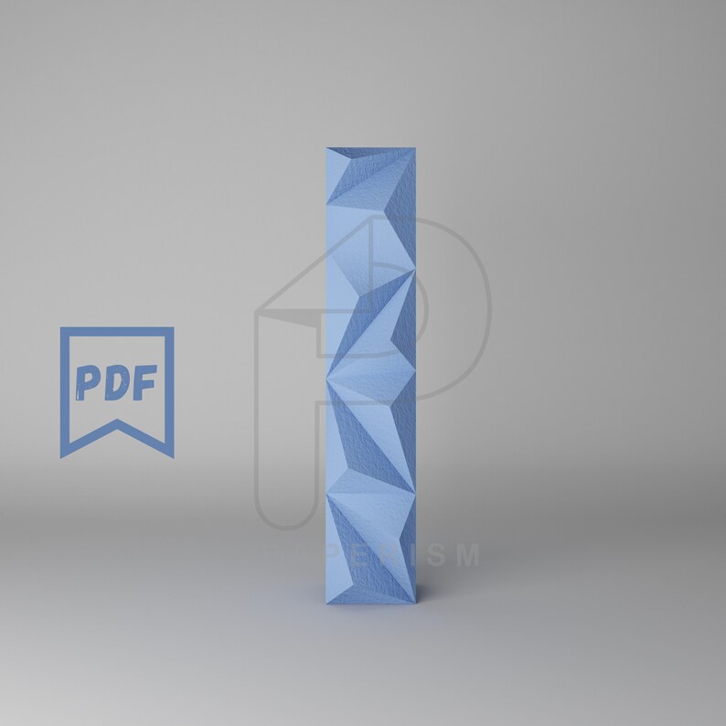 I Letter Low Poly Papercraft, Letter, Alphabet I 3D, 3D Lyric, Gift ...