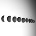 Moon 5 Phases 3d Papercraft Decoration, Pdf Template Kit, Low Poly ...