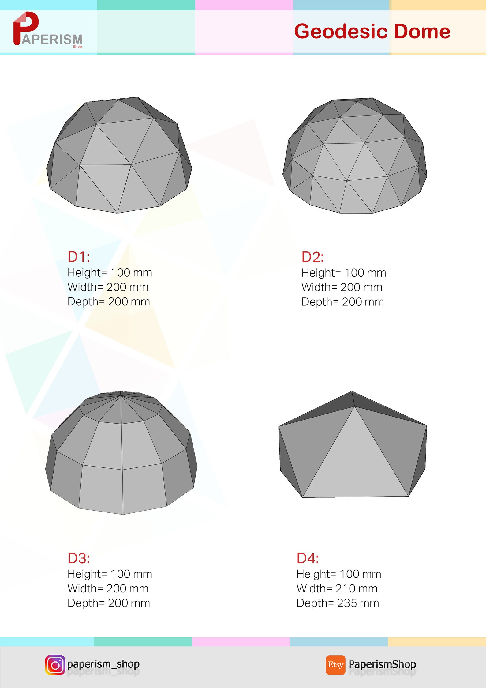 7 Geodesic Dome Set, DIY Dome Models, Build 3d Tent ,foldable Net ...