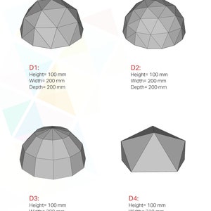 7 Geodesic Dome Set, DIY Dome Models, Build 3d Tent ,foldable Net ...