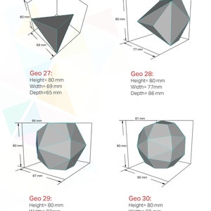 Uniform Polyhedron Geometry, 3d Platonic Solid Set 5, DIY Polyhedron ...