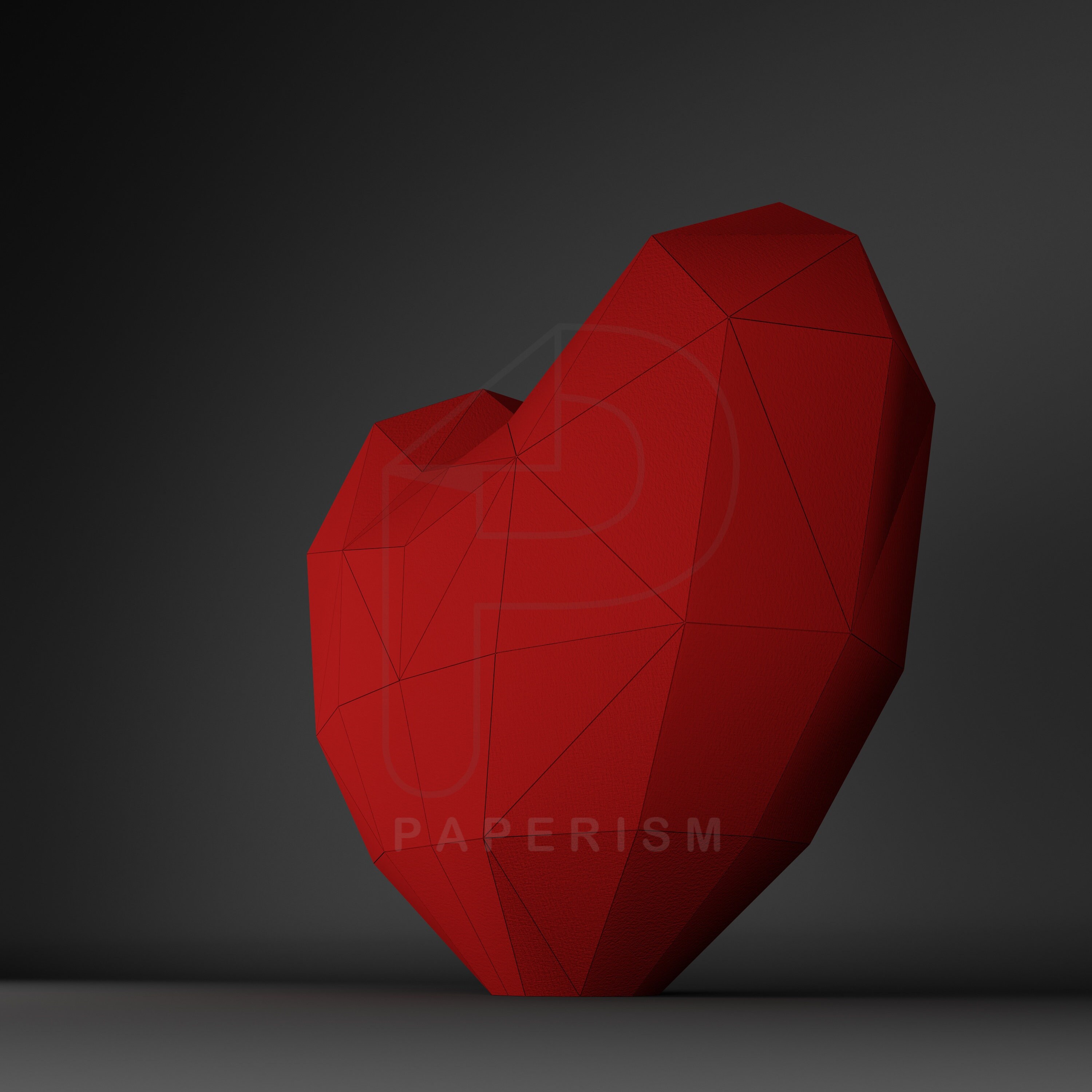 3d Heart Sculpture Pdf Papercraft Kit Diy Valentine Crafts - Etsy