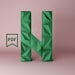 N Low Poly Papercraft, Letter, Alphabet N 3D, 3D Lyric, Gift ...