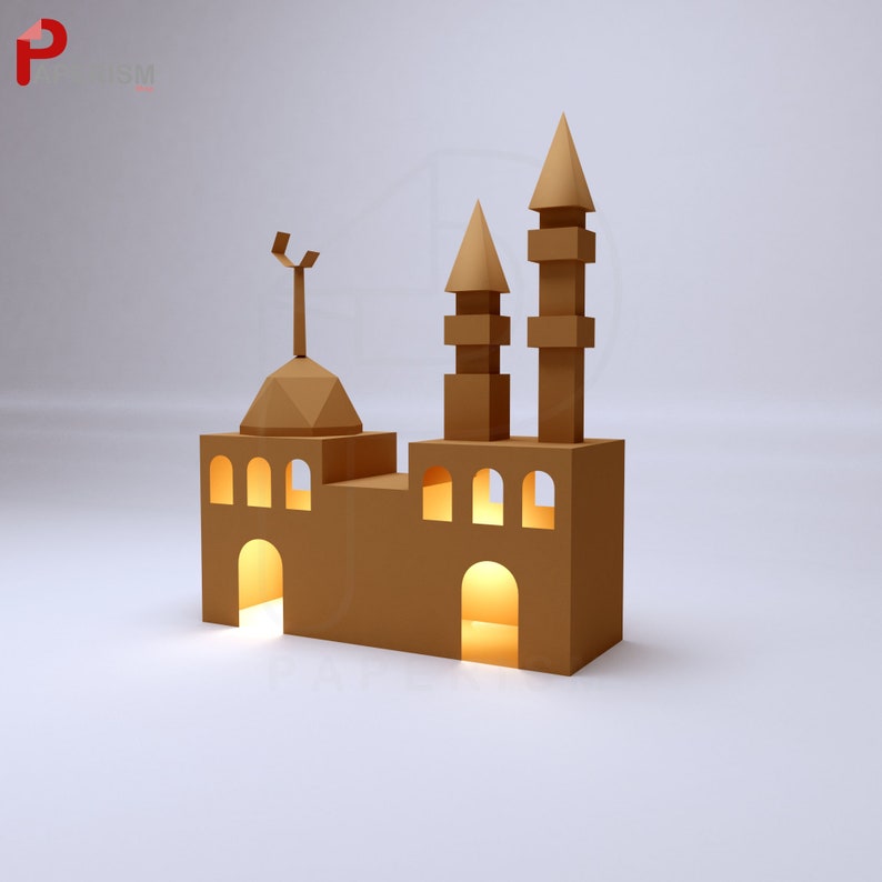 3D Mosque Model PRINTABLE Ramadan Decor Islamic Papercraft | Etsy