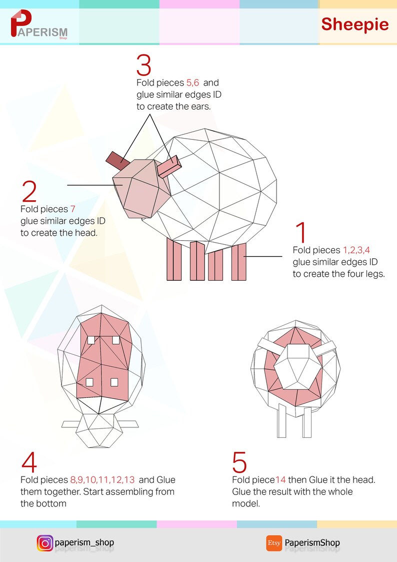 Eid Sheep Decoration Adha Sheep Papercraft Printable Hajj - Etsy