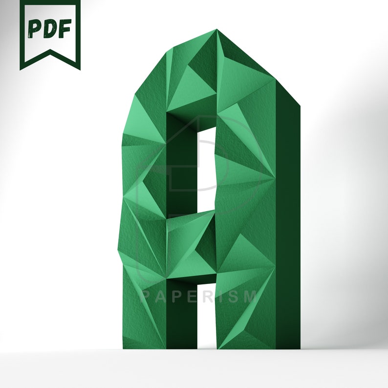 A Letter DIY Papercraft, 3d Paper Alphabet, Classroom Alphabet Decor ...