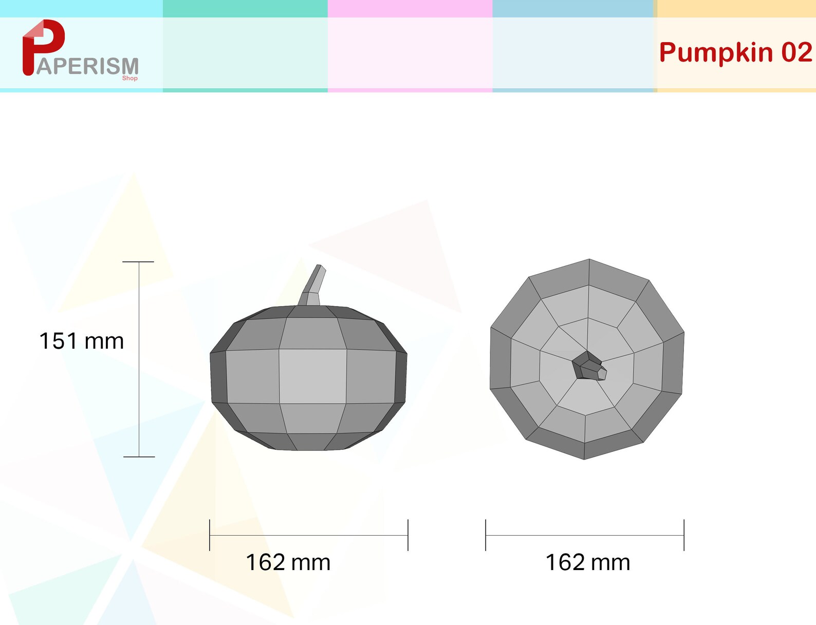 Papercraft Pumpkin Lantern Pdf Printable Template Fall - Etsy
