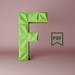 F Letter 3d, Alphabet 3D, 3D Letter for Party Decor, Papercraft Letters ...