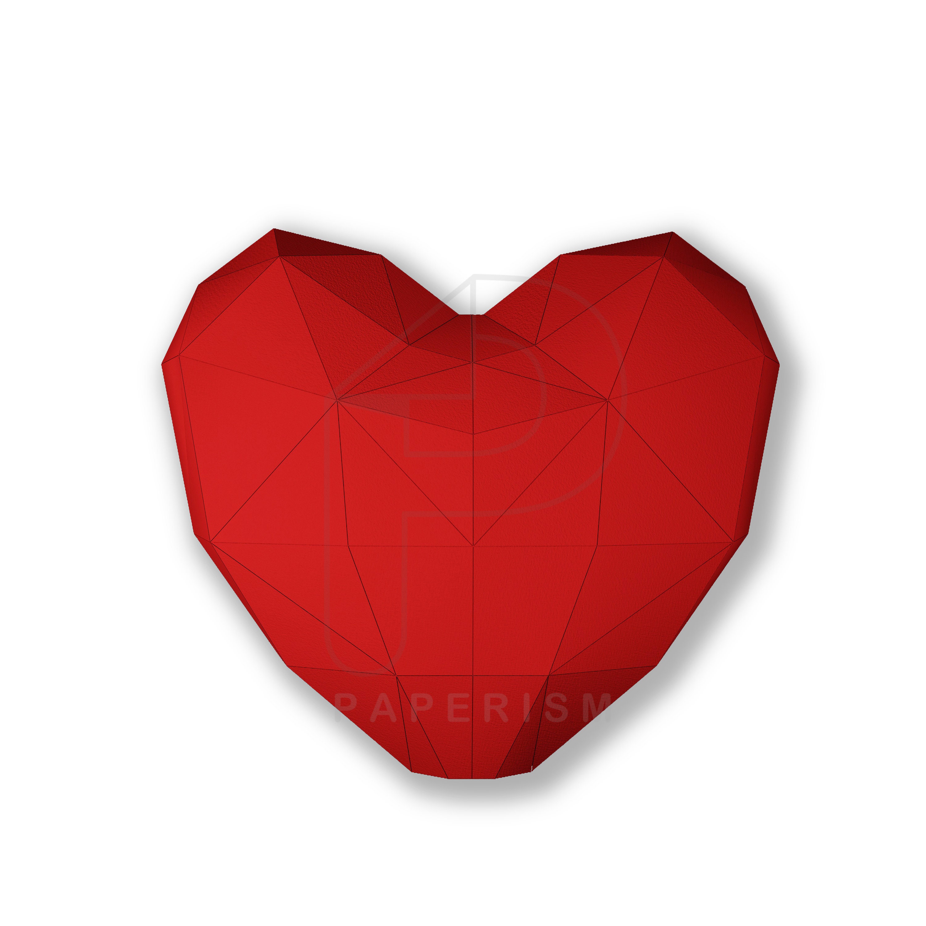 3d Heart Sculpture Pdf Papercraft Kit Diy Valentine Crafts - Etsy