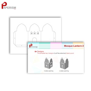 Mini Mosque Lantren, PRINTABLE Ramadan Decor, Islamic Decor, Windlight ...